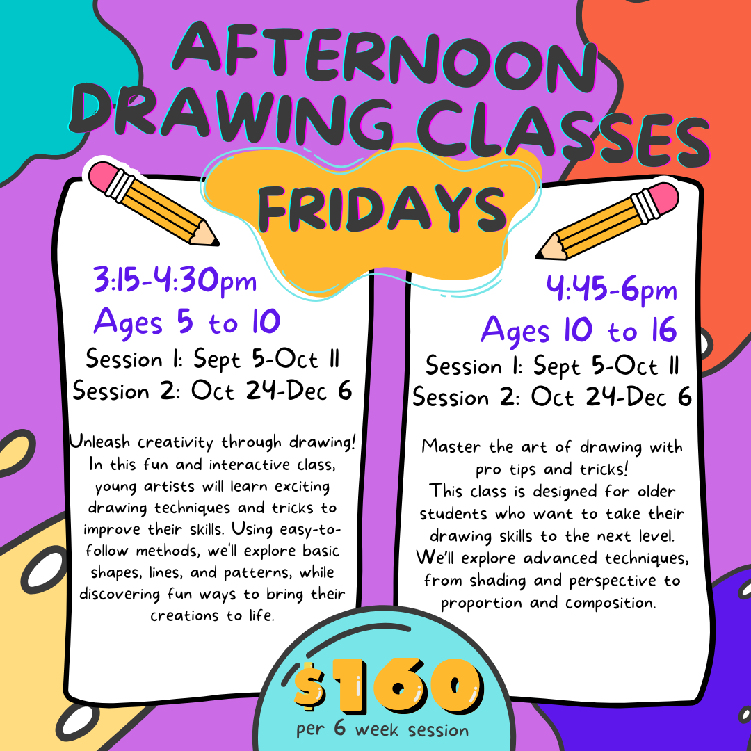 Fall 2025 Afternoon Drawing Classes | The Create Space DeLand, LCC